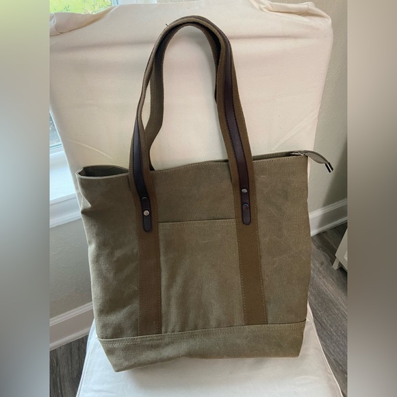 Bags | Womens Canvas Large Handbag Tote Bag Army Green | Poshmark